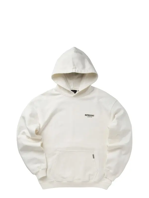 REPRESENT Owners' Club Hoodie With Printed Logos - White