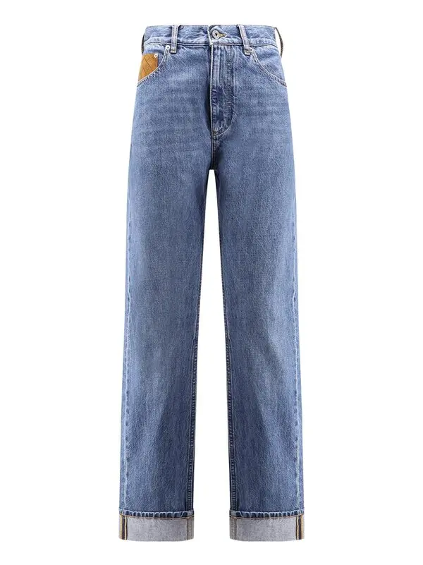 Bottega Veneta Vintage Straight Leg Denim Jeans - Blue