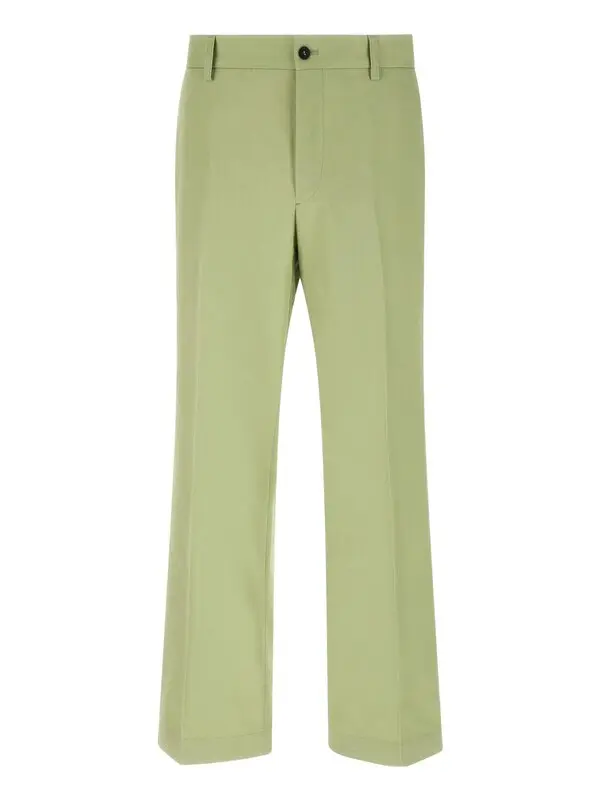 Prada Poplin Tailored Trousers - Jade-green