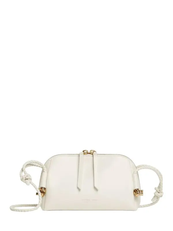 Bottega Veneta Concert Pouch With Woven Drawstring - Chalk