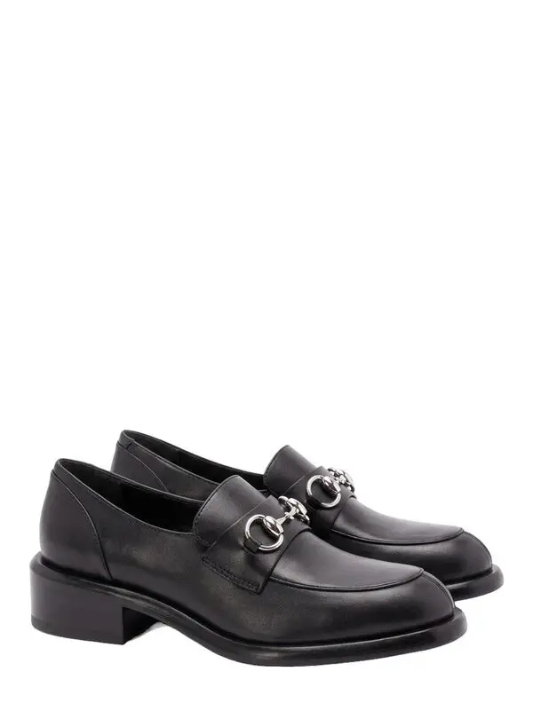 Gucci Horsebit Detail Slip-on Loafers - Black