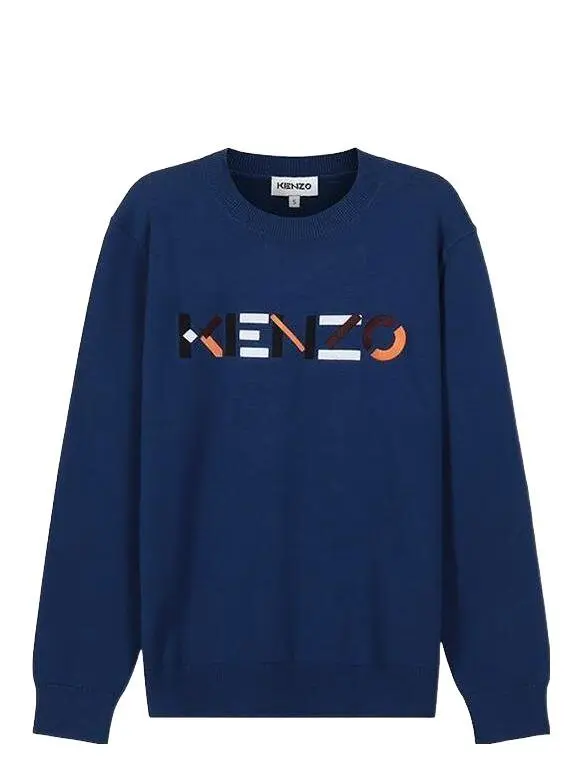 Kenzo Logo-lettering Jumper - Blue