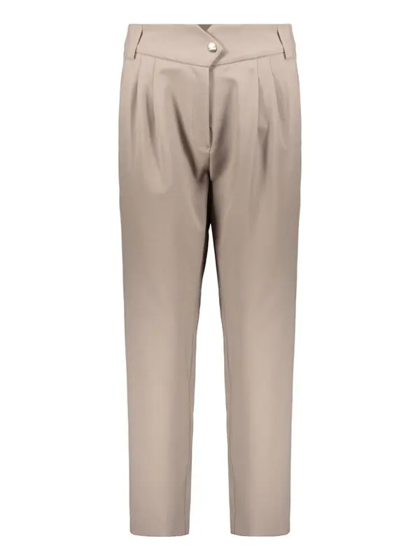 Herno High-waisted Pleated Trousers - Nude