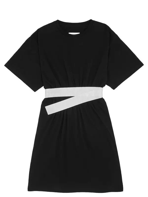 MAISON MARGIELA Taped Jersey Mini Dress - Black