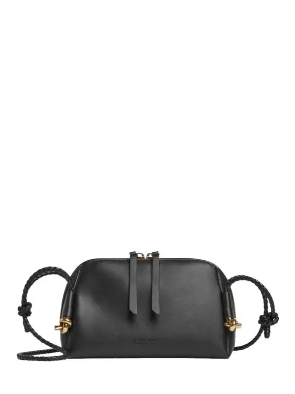 Bottega Veneta Pouch With Braided Shoulder Strap - Black