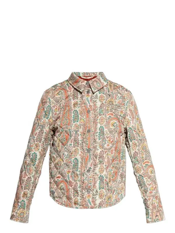 Etro Paisley Print Quilted Jacket - Nude