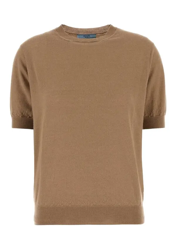 Prada Cashmere Crew-neck Sweater - Camel Brown