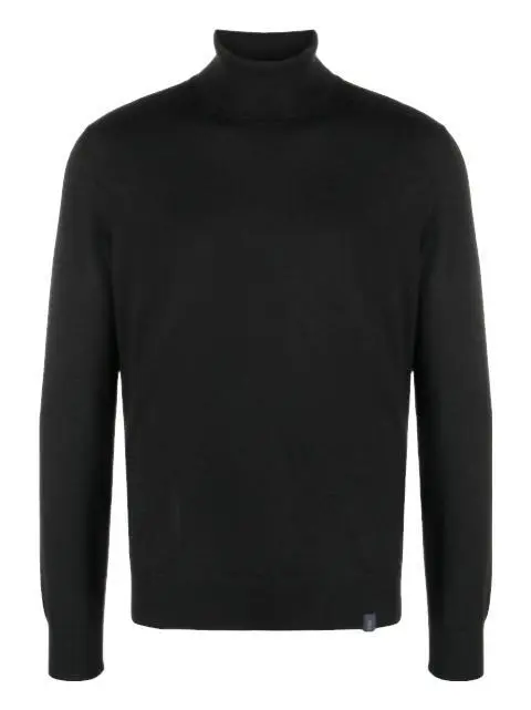 FAY Wool Turtleneck Sweater - Black
