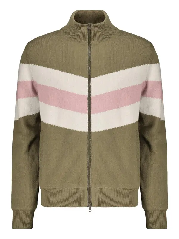 Herno Chevron Zip-up Knitted Jacket - Multicolor