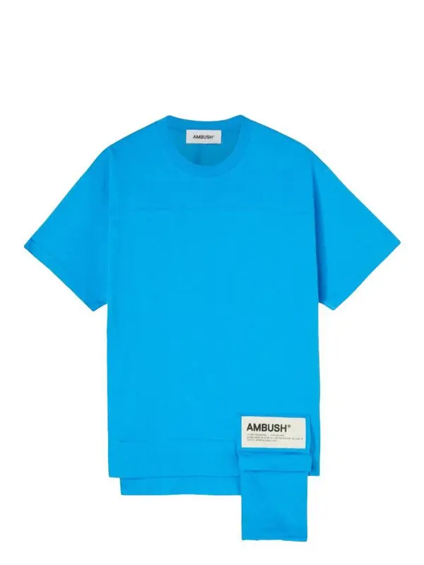 AMBUSH Waist Pocket T-shirt Deep Water White As - Blue