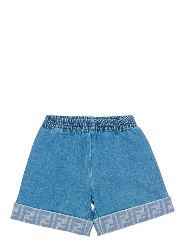 Fendi Logo Trim Shorts - Blue