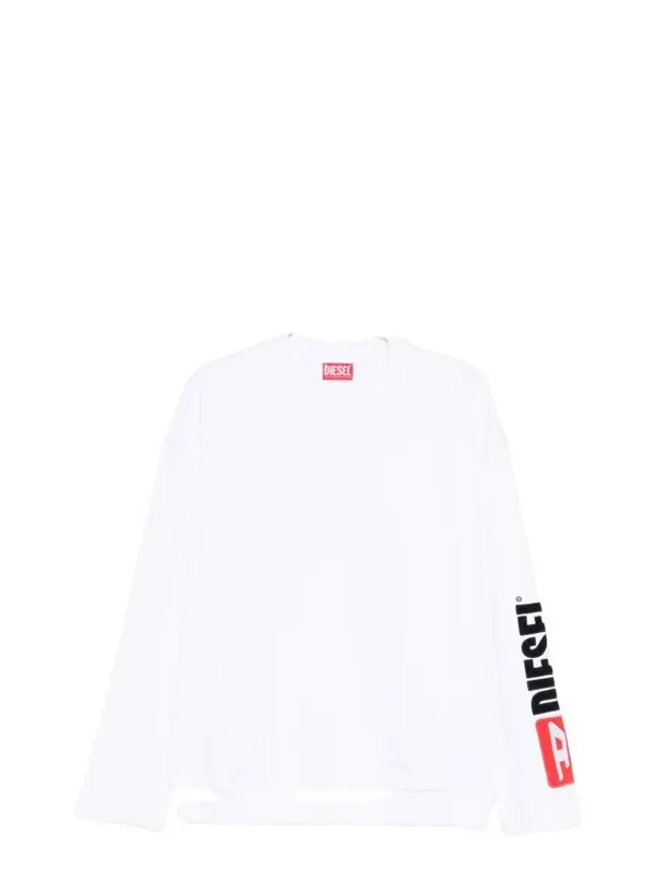 DIESEL® S-boxt-nc-div Crewneck Sweatshirt - White