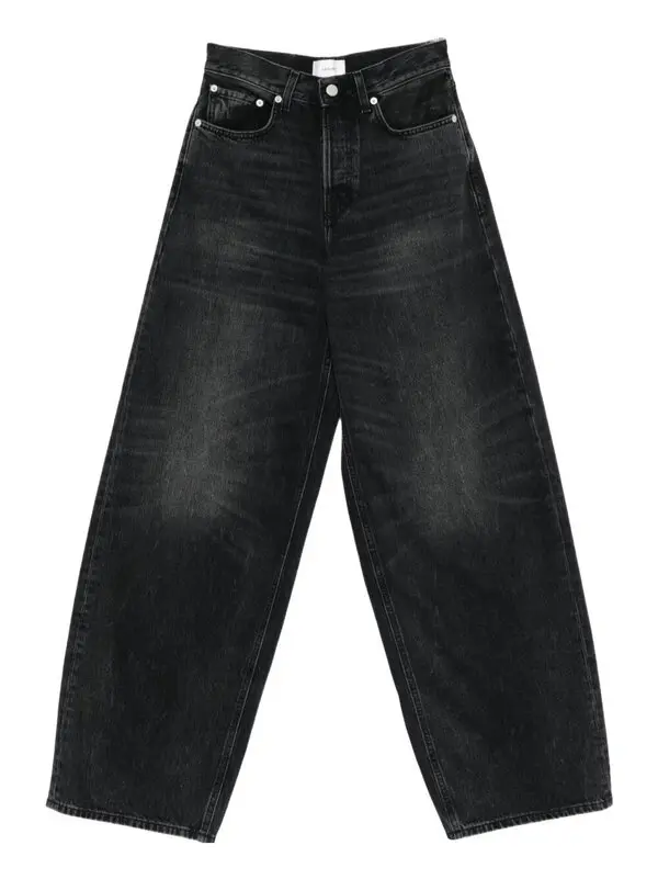 HAIKURE Bethany High-waisted Wide-leg Jeans - Black