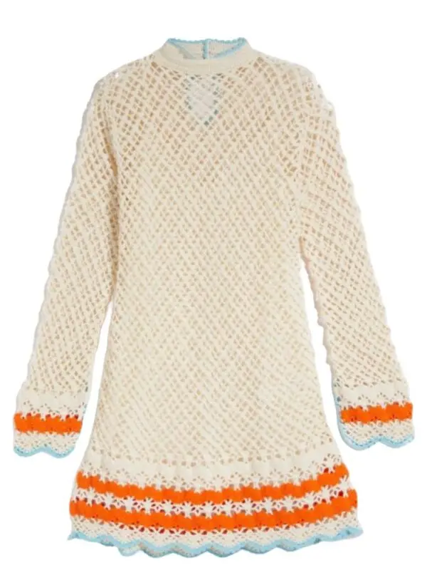 Sportmax Crochet-knit Mini Dress - White