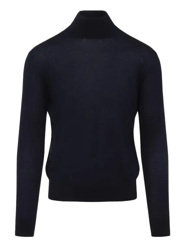 Saint Laurent Ribbed Turtleneck Sweater - Black