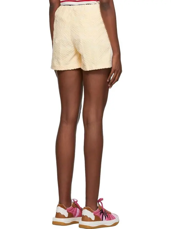 Palm Angels Monogram Terry Shorts - Nude