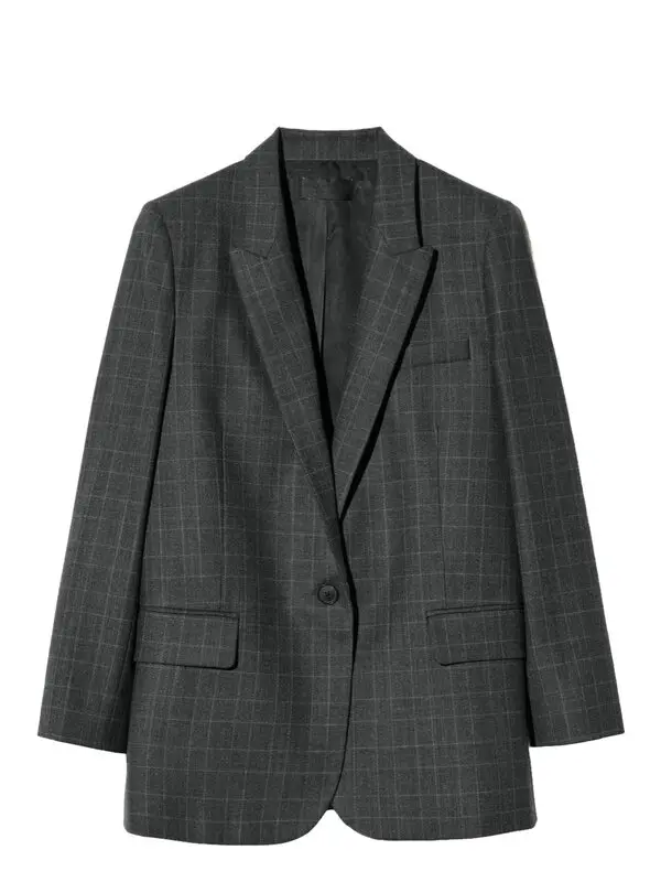 NILI LOTAN Checked Blazer - Black