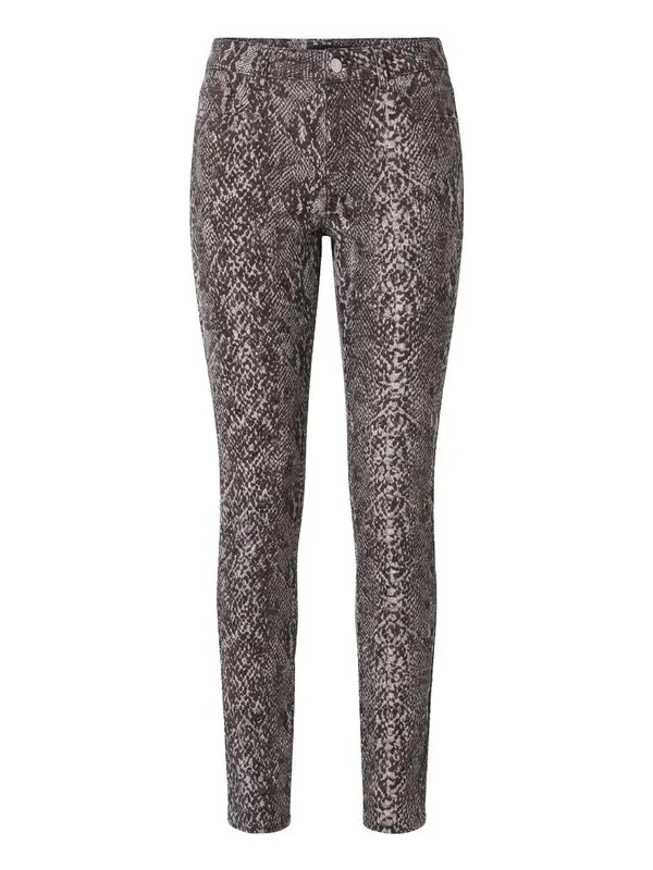 Sportmax Snake Print Slim-fit Trousers - Black