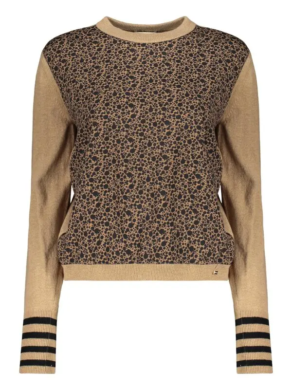 Herno Textured Pattern Knitted Sweater - Brown