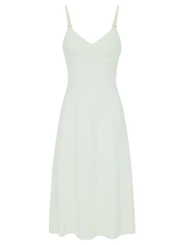 Elisabetta Franchi Lightweight Crêpe Midi Dress - Mint