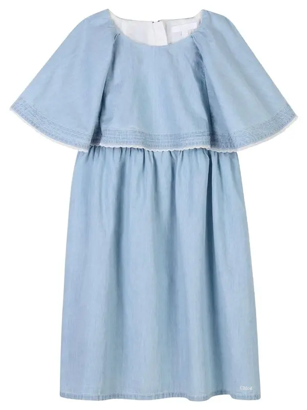 Chloé Pleated Design Dress - Blue