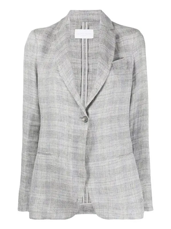 Fabiana Filippi Single-breasted Checked Jacket - Gray