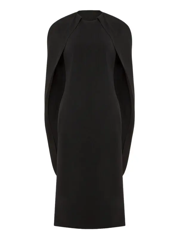 Alberta Ferretti Cape Dress - Black