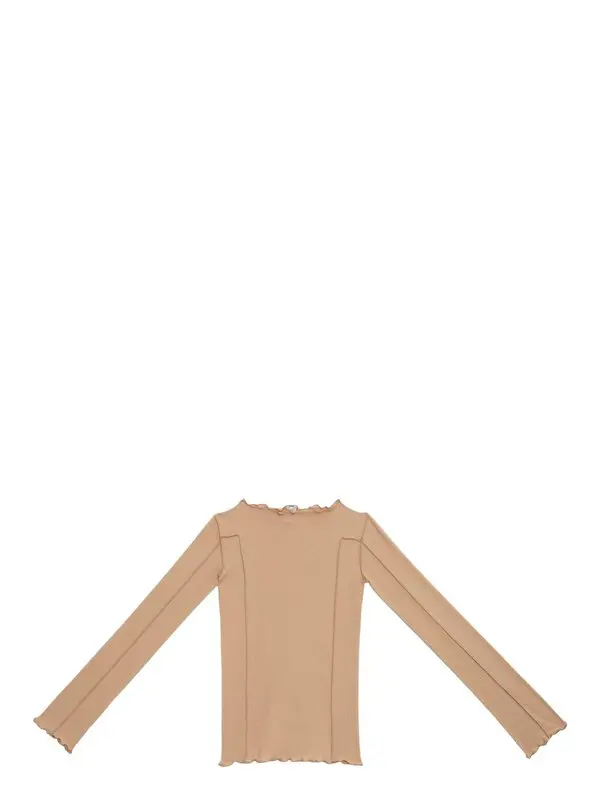 BASERANGE Long Sleeve T-shirt With Ruffles - Aural