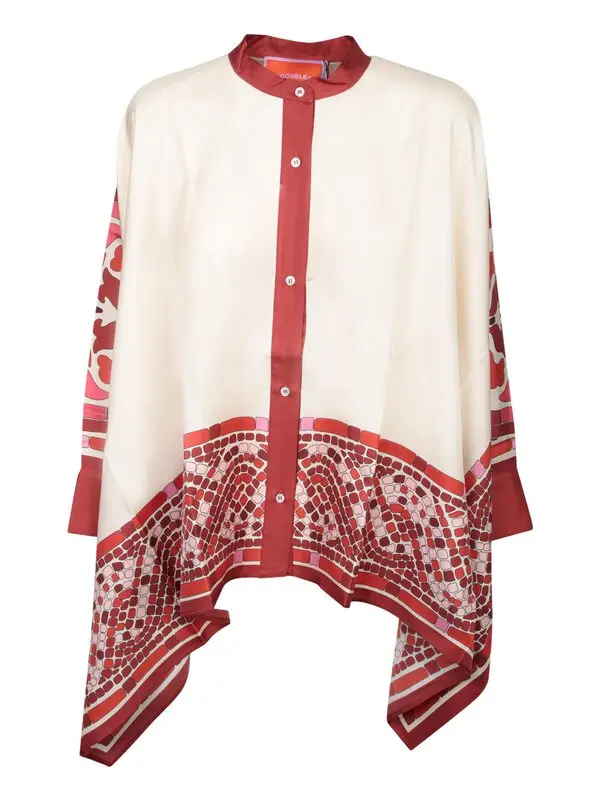 La DoubleJ Mosaic Print Asymmetrical Top - Multi