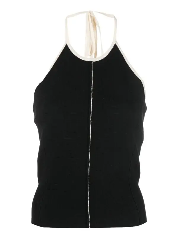 Sunnei Halterneck Knit Top - Black