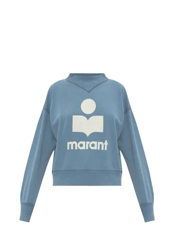 Isabel Marant Étoile Long-sleeved Logo Sweatshirt - Blue