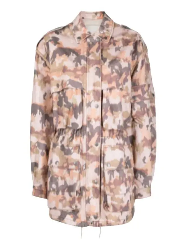 Isabel Marant Étoile Elize Camouflage-print Jacket - Nude