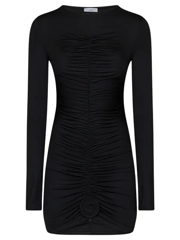 LA REVECHE Lillibet Draped Mini Dress - Black