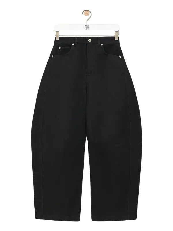 Loewe Barrel Trousers In Cotton - Black