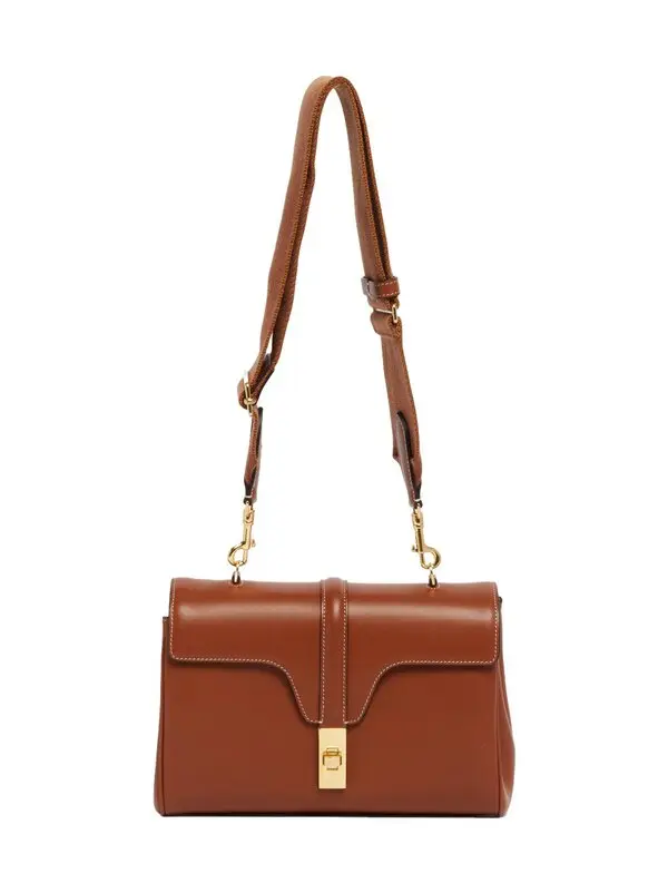 Celine Logo Shoulder Bag - Tan