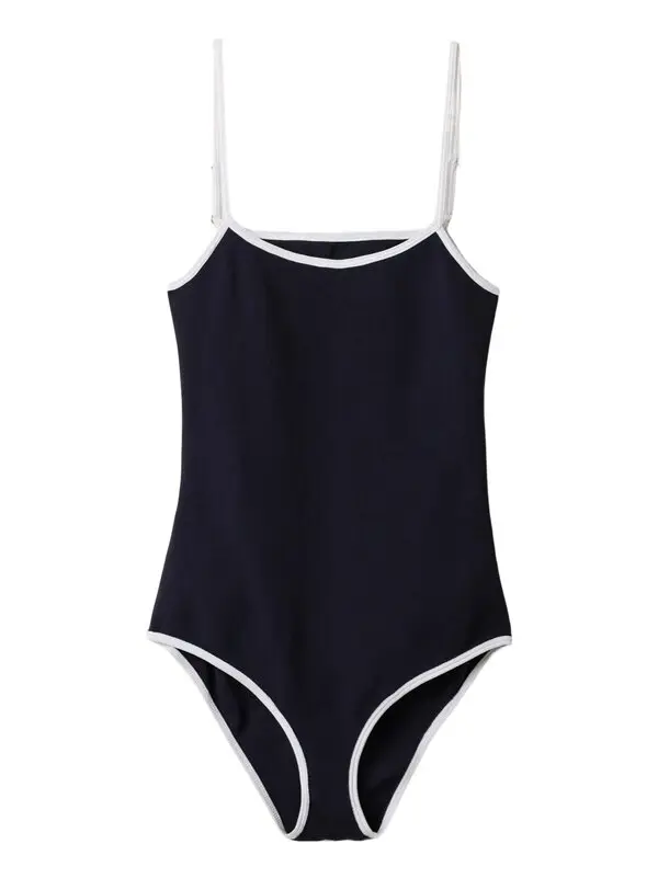 Miu Miu Open-back One-piece Swimsuit - Blue/white
