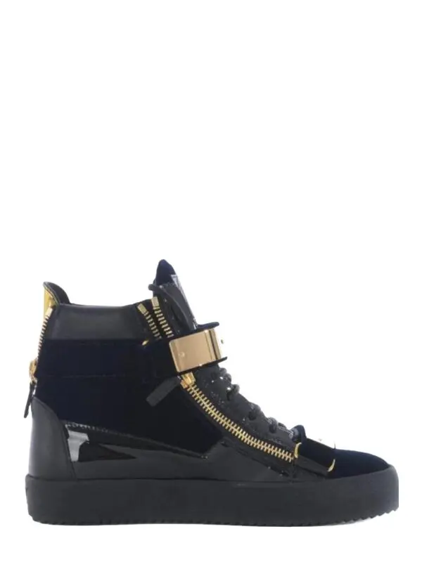 GIUSEPPE ZANOTTI High-top Lace-up Sneakers - Blue