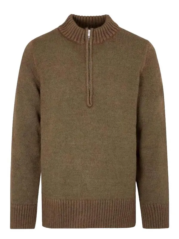 MAISON MARGIELA Half-zip Knit Jumper - Green