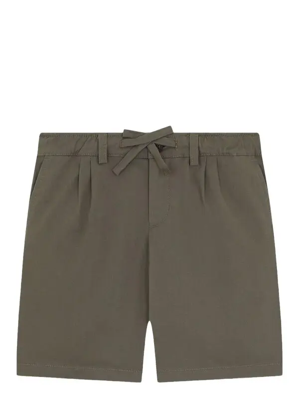 Dolce & Gabbana Logo Patch Drawstring Waist Shorts - Green