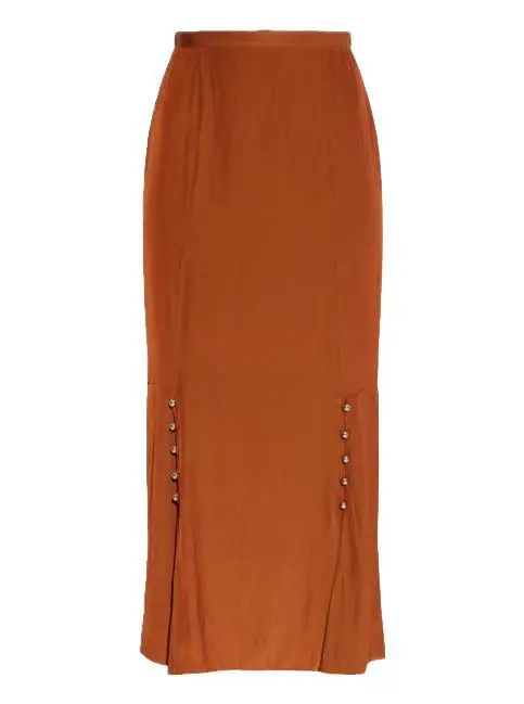 LANVIN Slit Midi Skirt - Brown