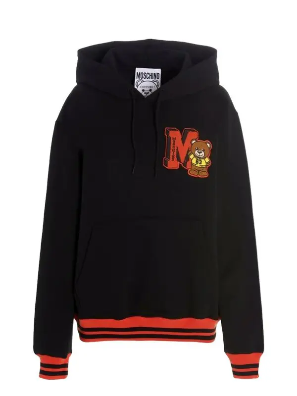 Moschino Teddy Bear Patch Hoodie - Black