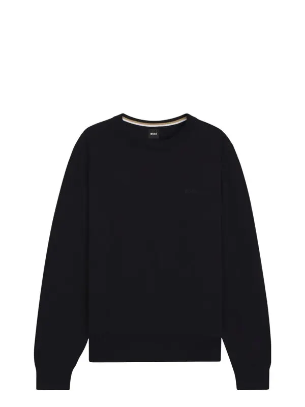 Hugo Boss Logo Crew-neck Sweatshirt - Black