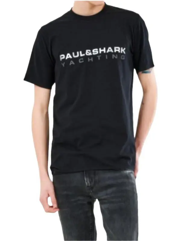 PAUL  SHARK Item O-neck Short-sleeved T-shirt - Black