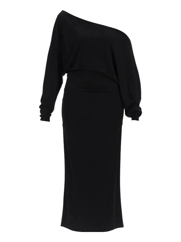 Khaite Junet Off-the-shoulder Dress - Black