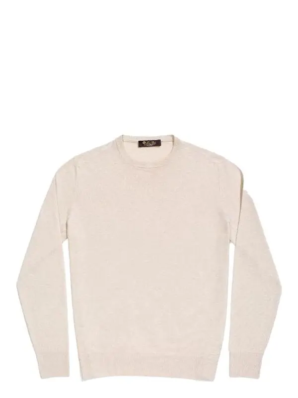Loro Piana Superlight Crewneck Knitted Jumper - White