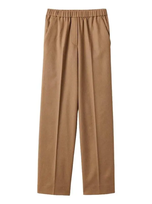Miu Miu Camel Hair Drawstring Trousers - Camel Brown