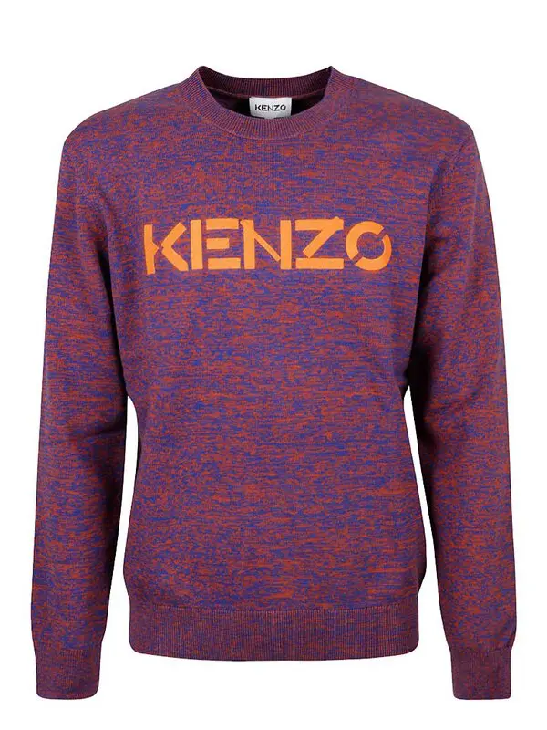 Kenzo Marl-knit Logo Pullover - Red