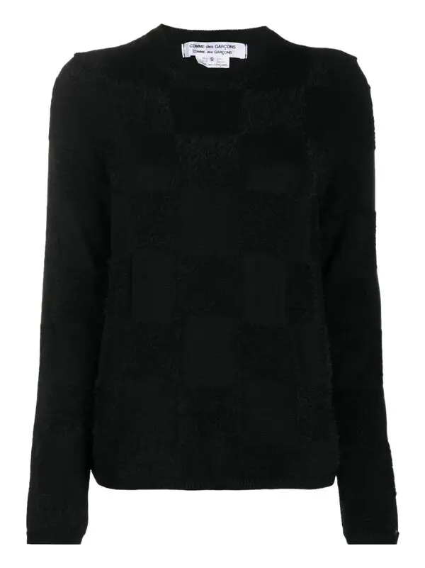 Comme Des Garçons Crew Neck Long Sleeve Sweater - Black