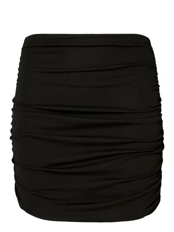 Tory Burch Ruched Mini Skirt - Black