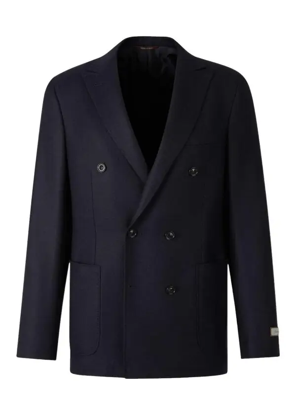 Canali Double-breasted Jacket - Black